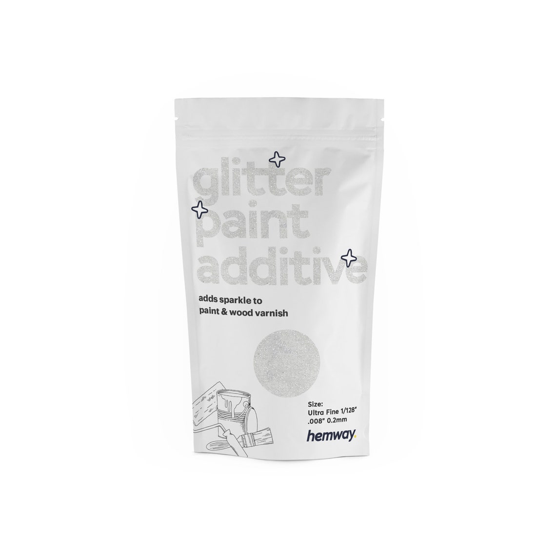 Hemway Glitter Paint Additive 100g Emulsion Acrylic Walls - Etsy