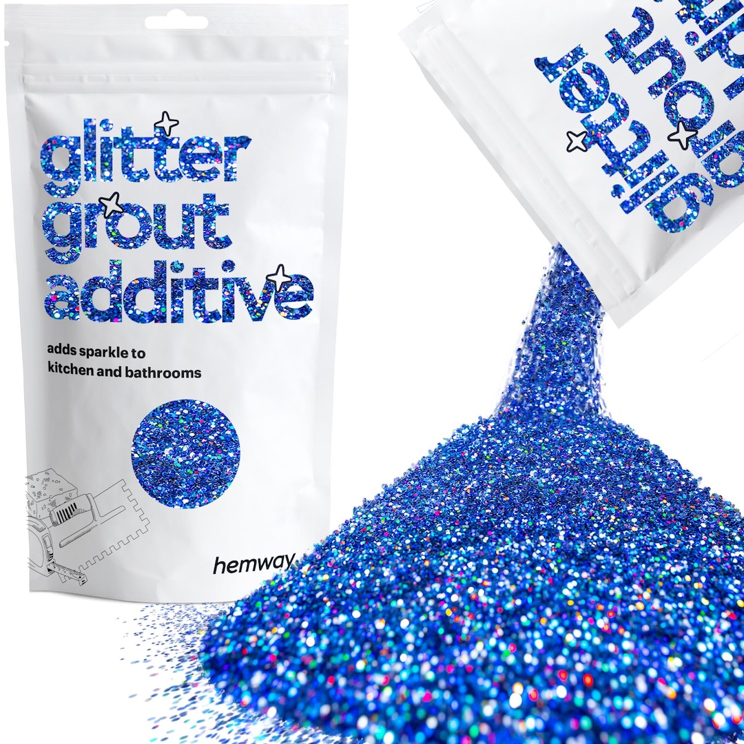 Hemway Glitter Grout Tile Additive 100g for Bathroom, Kitchen - Add/mix ...