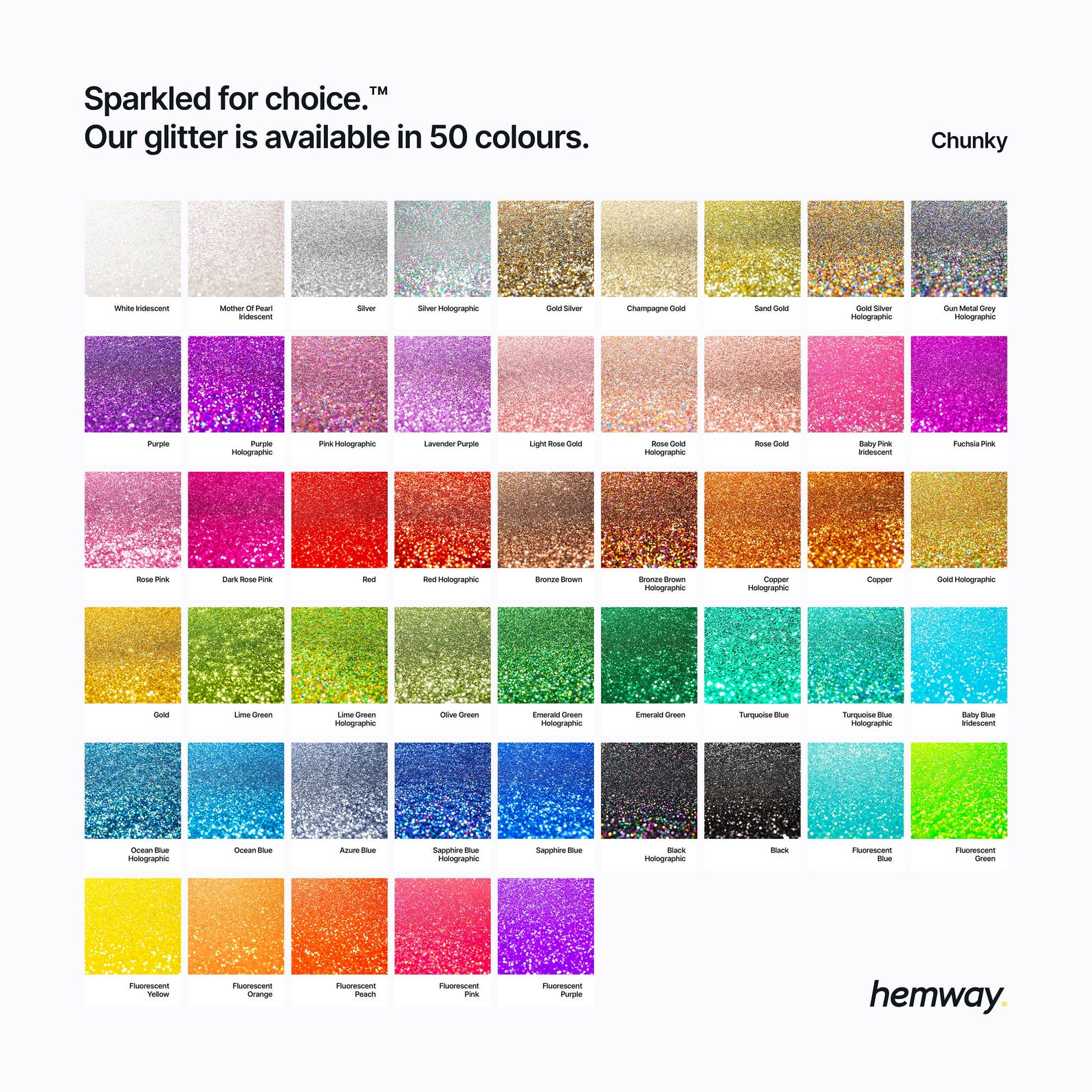 Hemway Craft Glitter for Art, Decorations, Cards, Clothes, Nails ...