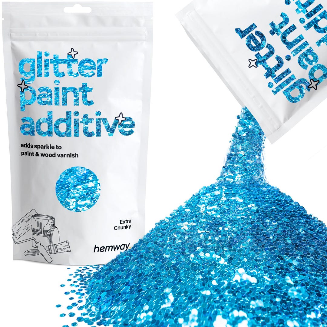 Hemway Glitter Paint Additive 100g for Emulsion Acrylic Walls Ceiling ...