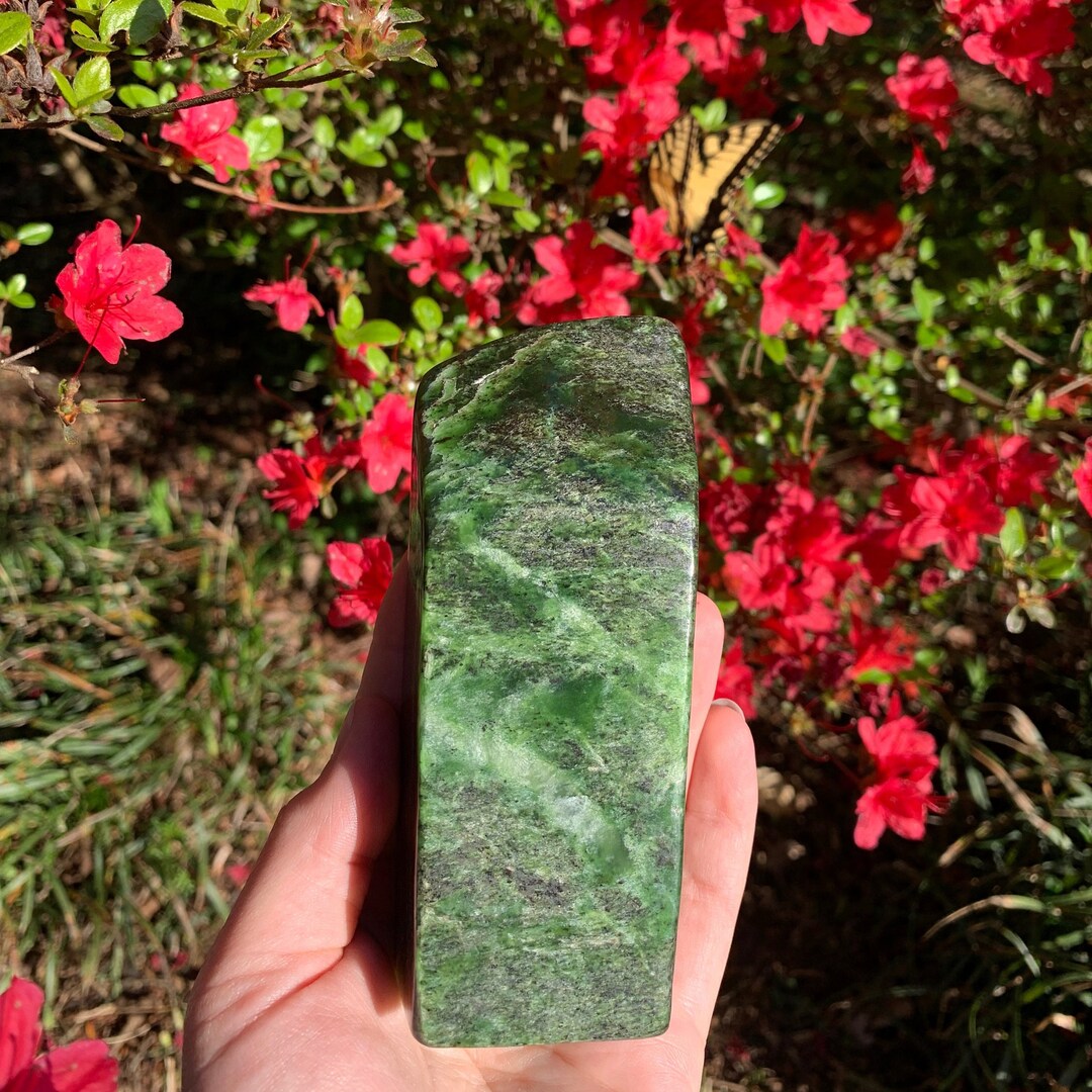 Large Nephrite Jade Standing Freeform Genuine Nephrite Jade Free Form ...