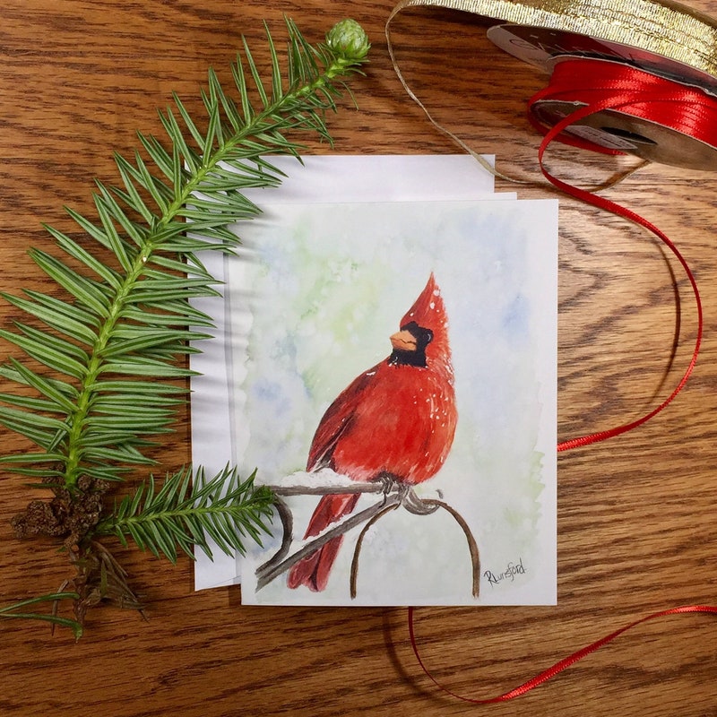 Cardinal Card - Etsy