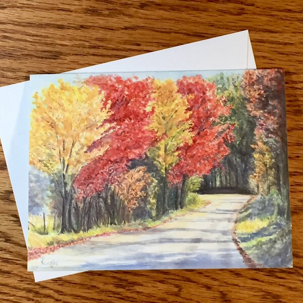 Watercolor Note Card - Etsy