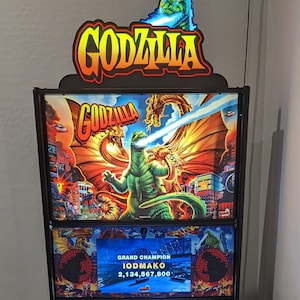 Godzilla Pinball LED Lightbox, Godzilla Pinball Topper, USB Powered and ...