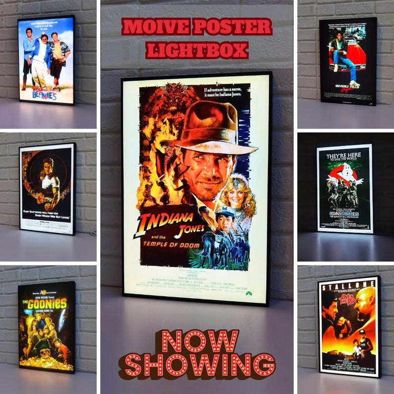 Movie Poster LED Lightbox: Dimmable USB Powered Wall Art - Etsy