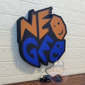 Neo Geo Logo LED Lightbox: Gaming Room Decor, 3D Printed Lamp - Etsy