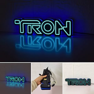 Tron Sign LED Lightbox | Dimmable & USB Powered - Etsy