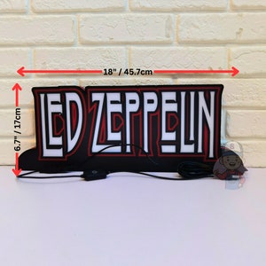 Led Zeppelin 18" Pinball Topper, Led Zeppelin Lightbox, Led Zeppelin ...