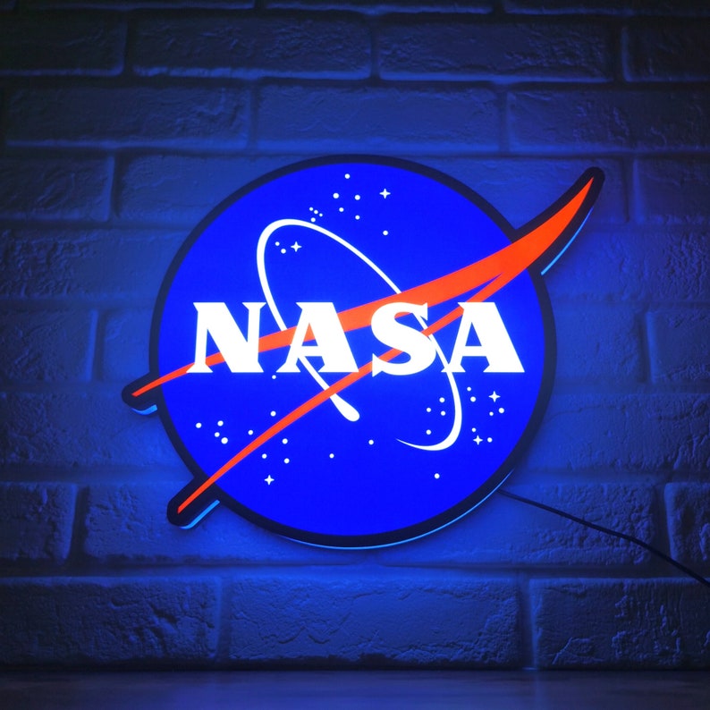 NASA Logo Sign LED Lightbox Fully Dimmable & Powered by USB - Etsy