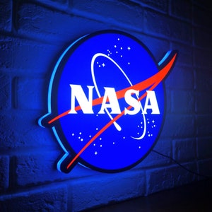NASA Logo Sign LED Lightbox Fully Dimmable & Powered by USB - Etsy