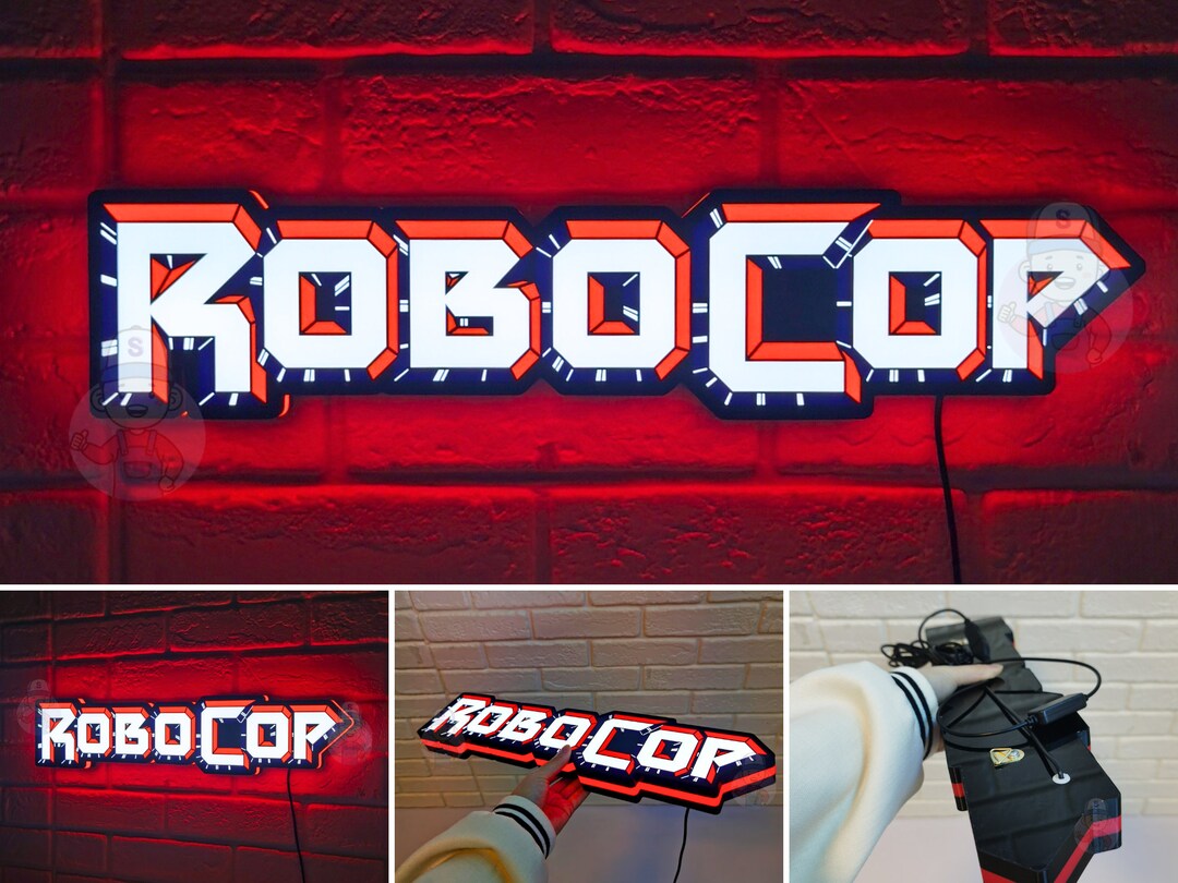 Robocop LED Lightbox: Dimmable USB Powered Home Theater Sign - Etsy