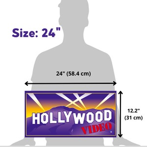 Hollywood Video Sign LED Lightbox: Dimmable USB Powered Man Cave Decor ...