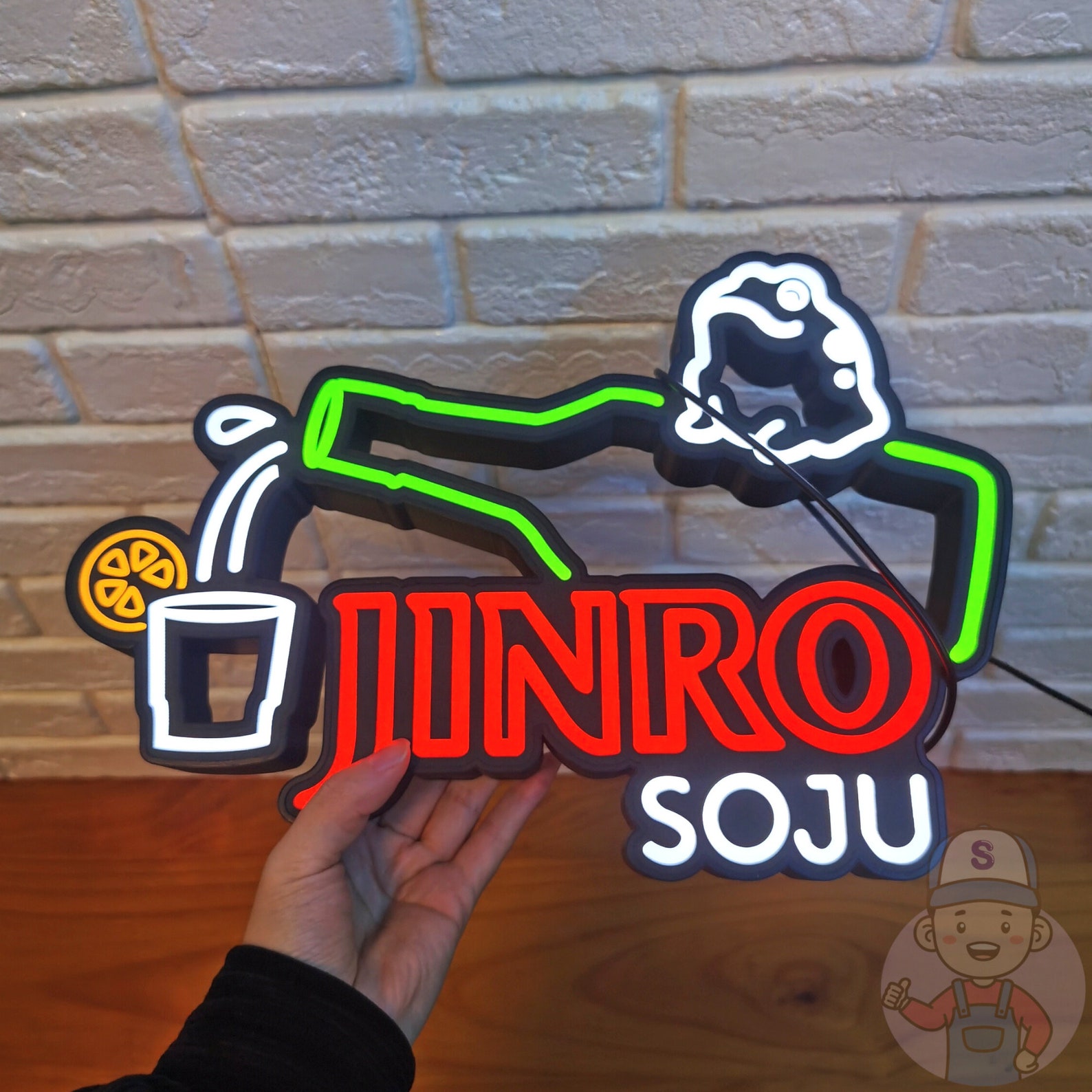 Jinro Soju LED Sign: Dimmable USB Lightbox, Korean Bar Decor - Etsy