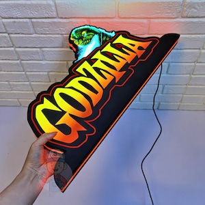 Godzilla Pinball LED Lightbox, Godzilla Pinball Topper, USB Powered and ...