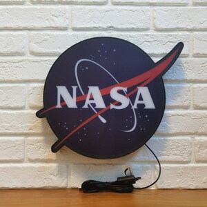 NASA Logo Sign LED Lightbox Fully Dimmable & Powered by USB - Etsy
