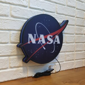 NASA Logo Sign LED Lightbox Fully Dimmable & Powered by USB - Etsy