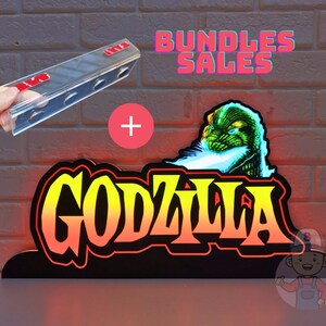 Godzilla Pinball LED Lightbox, Godzilla Pinball Topper, USB Powered and ...