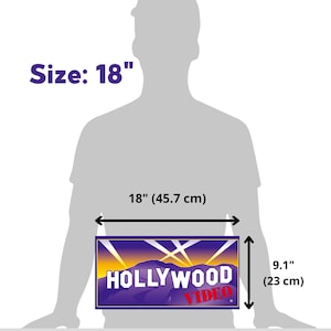 Hollywood Video Sign LED Lightbox: Dimmable USB Powered Man Cave Decor ...