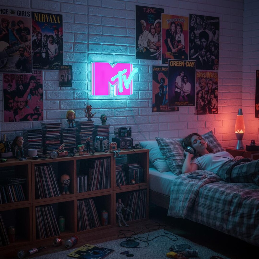 MTV Logo Lightbox | Fully Dimmable & Powered by USB - Etsy