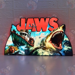 Jaws Pinball Topper: 3D Printed LED Light-up Display - Etsy