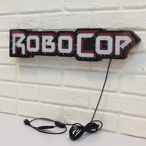 Robocop LED Lightbox: Dimmable USB Powered Home Theater Sign - Etsy