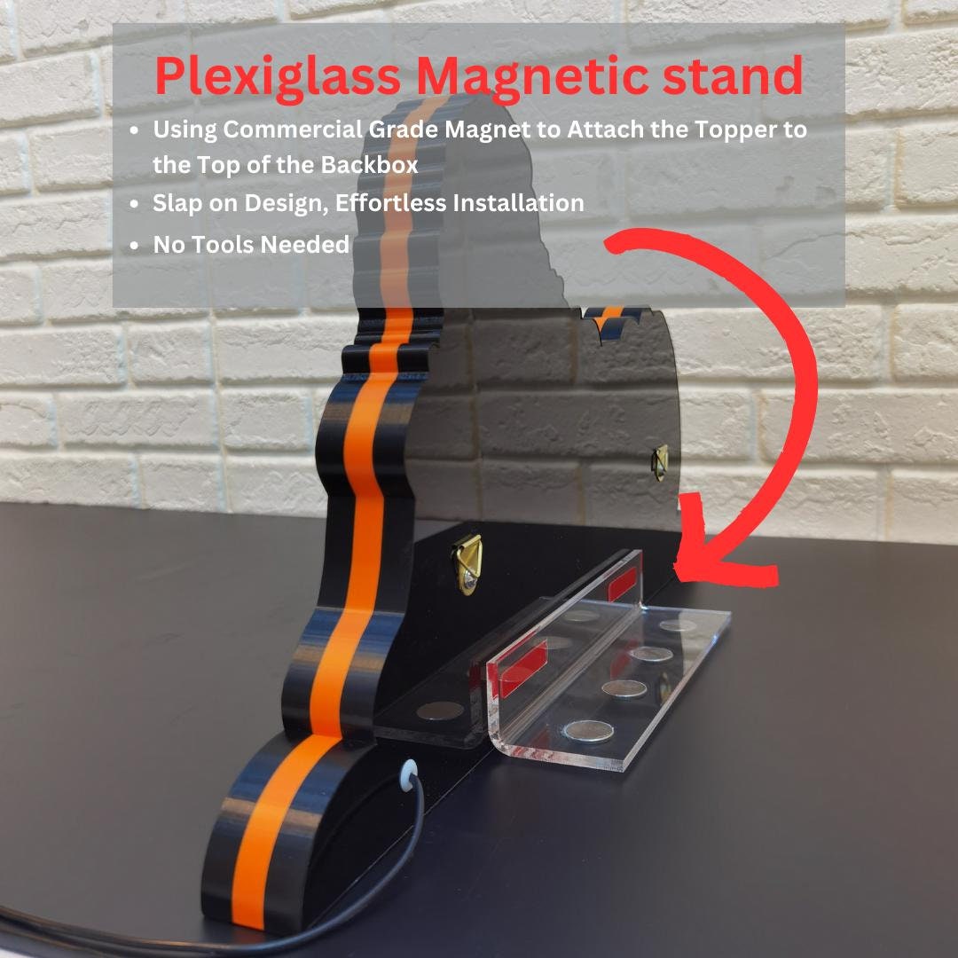 Pinball Topper Magnetic Plexiglas Stand for Pinball Machine Topper - Etsy