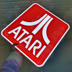 ATARI Sign for Gaming Room Decor | USB Powered Extra Long Cable | Full ...