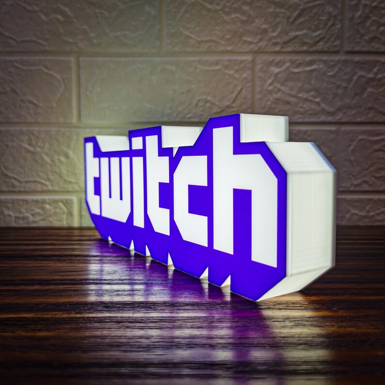Twitch Logo LED Light Sign Powered by USB and Fully Dimmable | Etsy