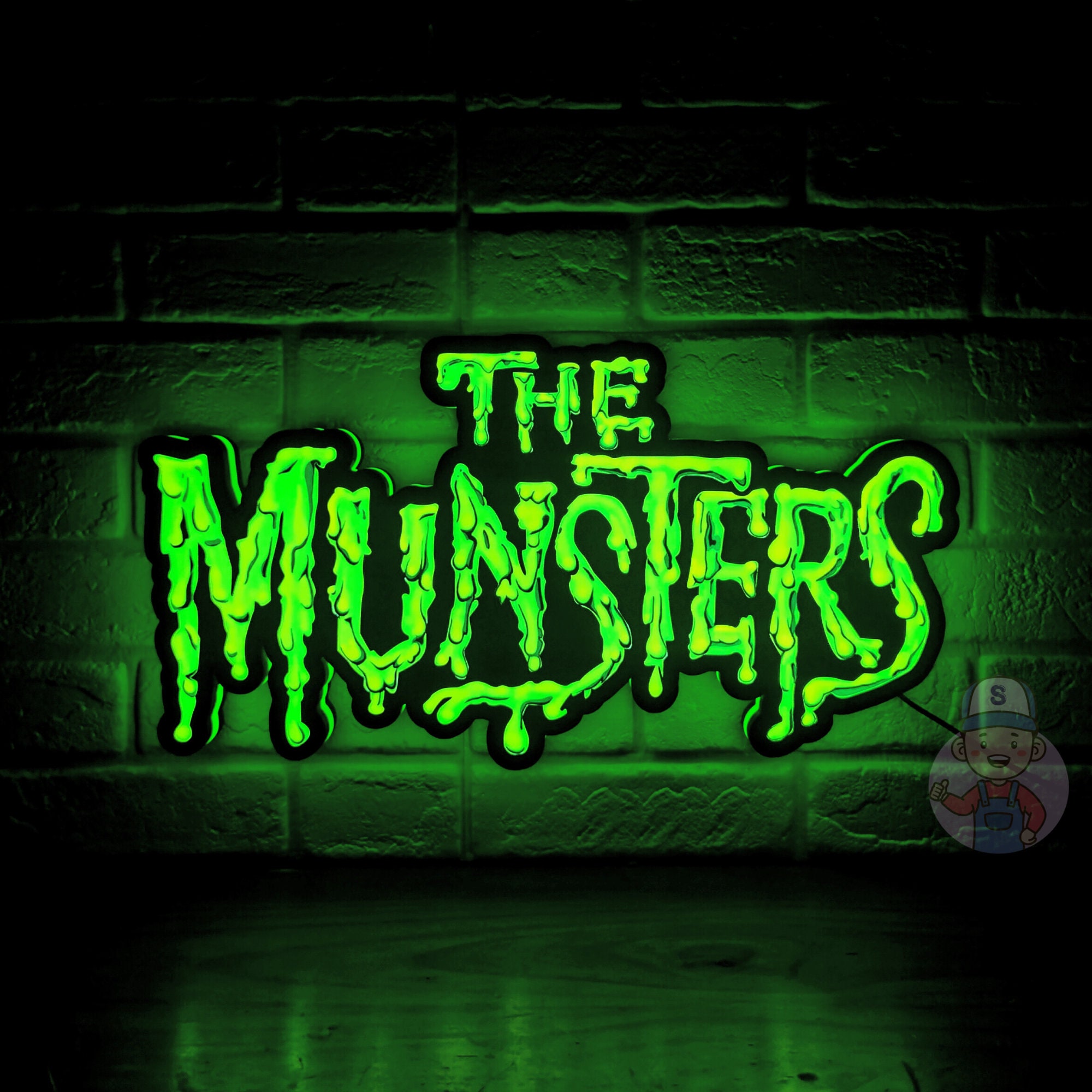 The Munsters Logo LED Lightbox | Fully Dimmable & Powered by USB - Etsy