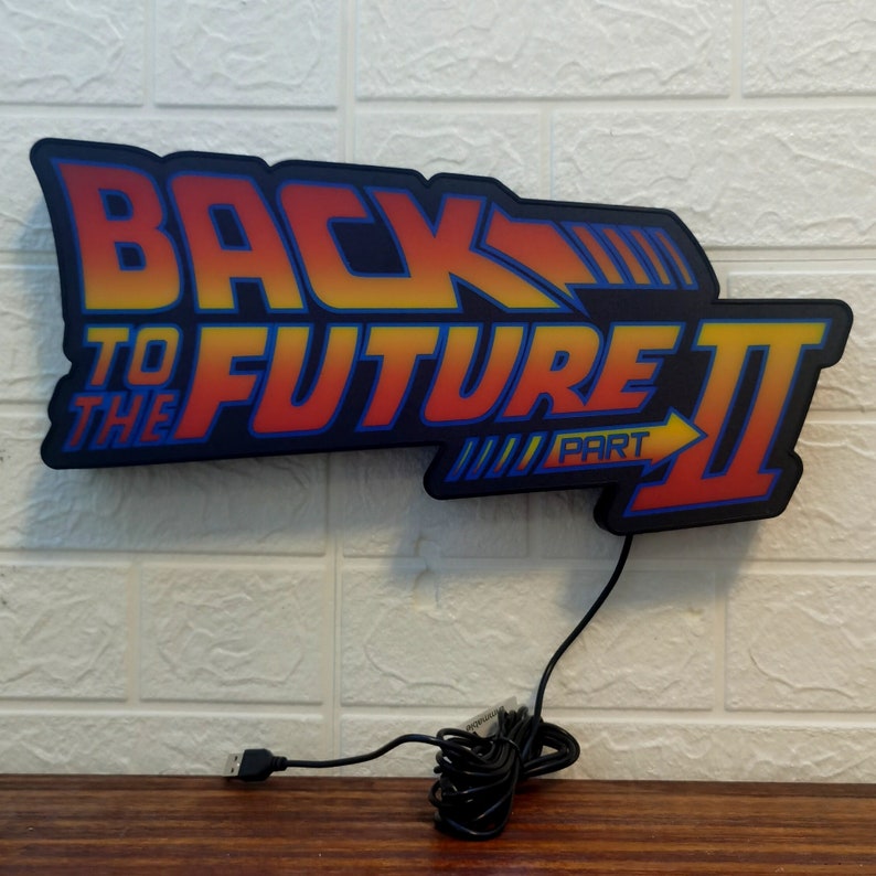 Back to the Future 2 (BTTF 2) Logo LED Lightbox | Fully Dimmable ...