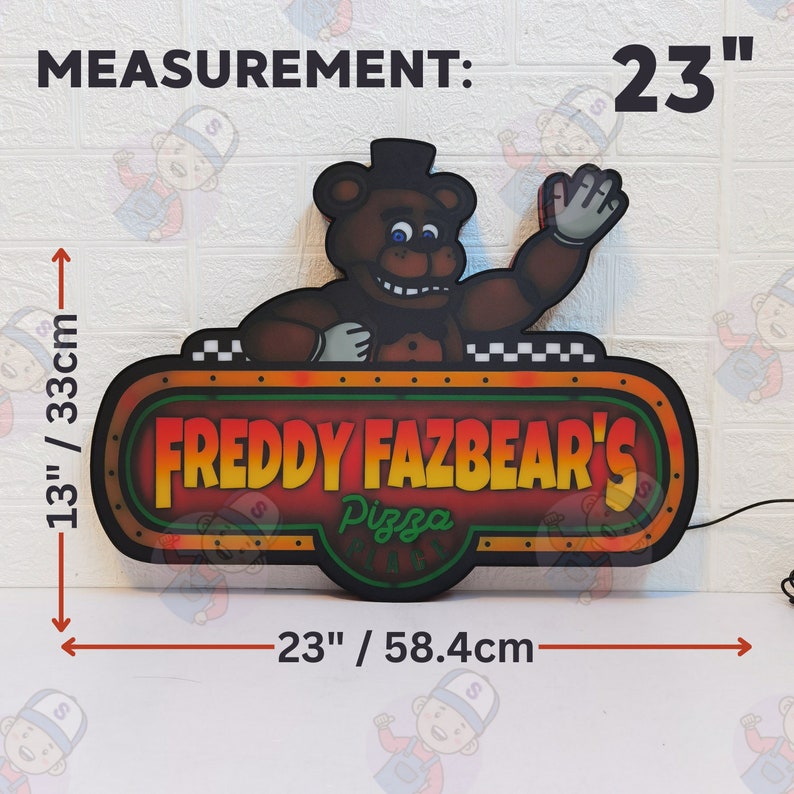 Freddy Fazbear's Pizza LED Lightbox | FNAF Gaming Room Decor - Etsy