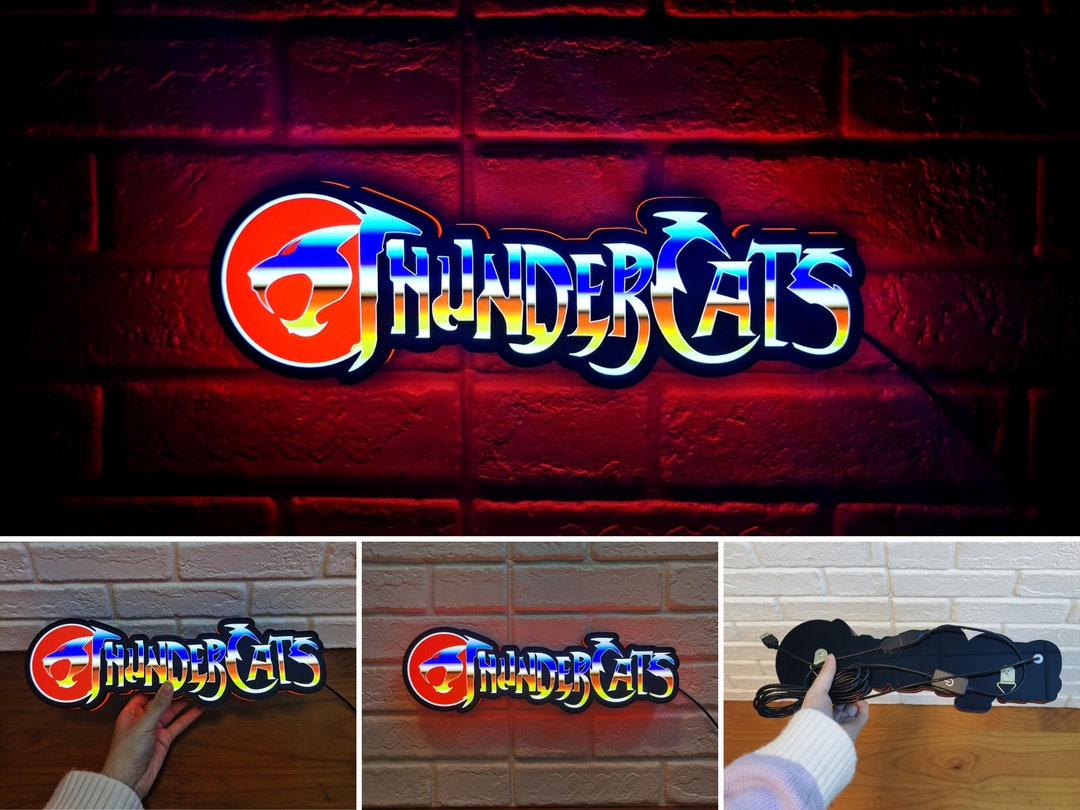 Vintage Thundercats Logo LED Sign 3D Printed, USB Powered & Full ...