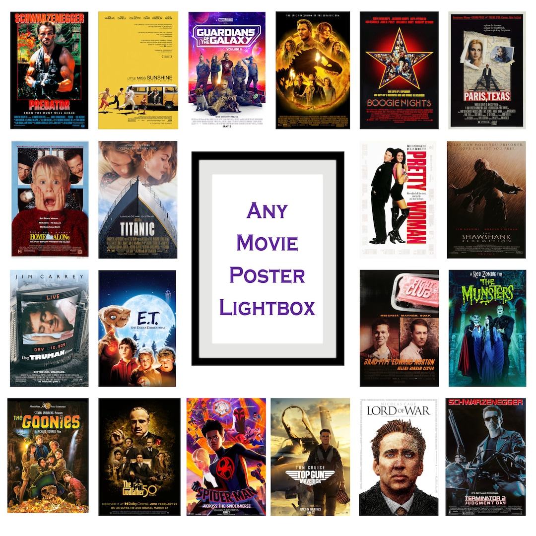 Any Original Movie Poster LED Lightbox USB Powered With Extra-long ...