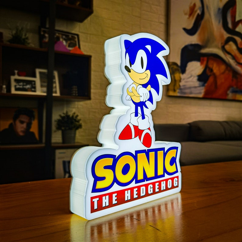 Sonic the Hedgehog Lightbox Hedgehog Gifts 3D Printed and | Etsy