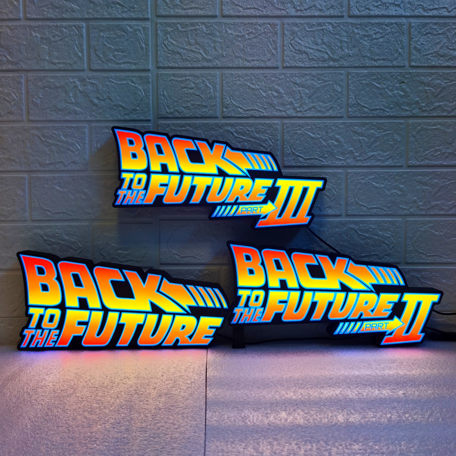 Back to the Future BTTF Logo LED Lightbox Fully Dimmable & - Etsy