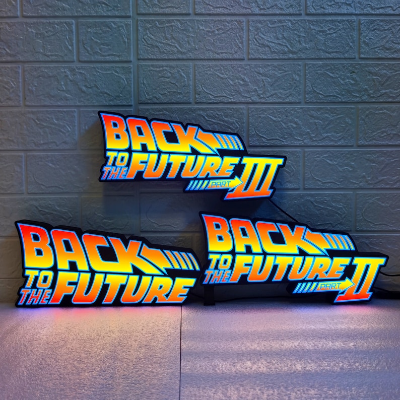 Back to the Future BTTF Logo LED Lightbox Fully Dimmable & - Etsy