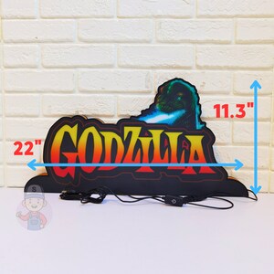 Godzilla Pinball LED Lightbox, Godzilla Pinball Topper, USB Powered and ...