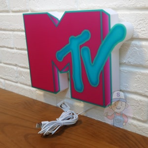MTV Logo Lightbox | Fully Dimmable & Powered by USB - Etsy
