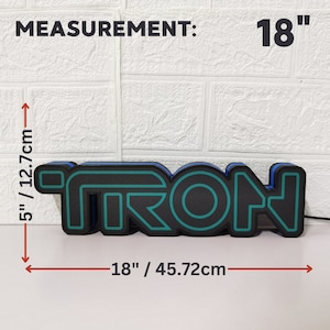 Tron Sign LED Lightbox | Dimmable & USB Powered - Etsy