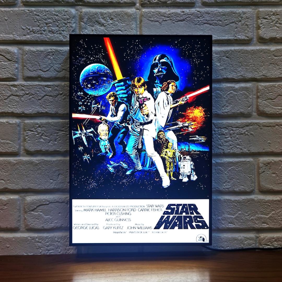 Star Wars Movie Poster LED Lightbox | Fully Dimmable & Powered by USB ...