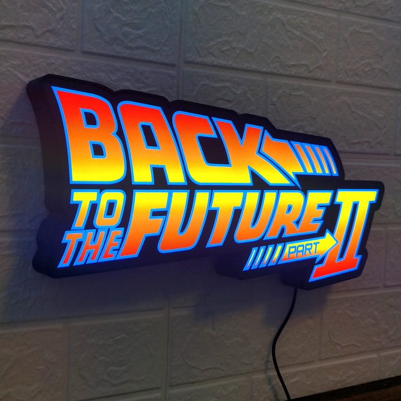 Back to the Future 2 (BTTF 2) Logo LED Lightbox | Fully Dimmable ...
