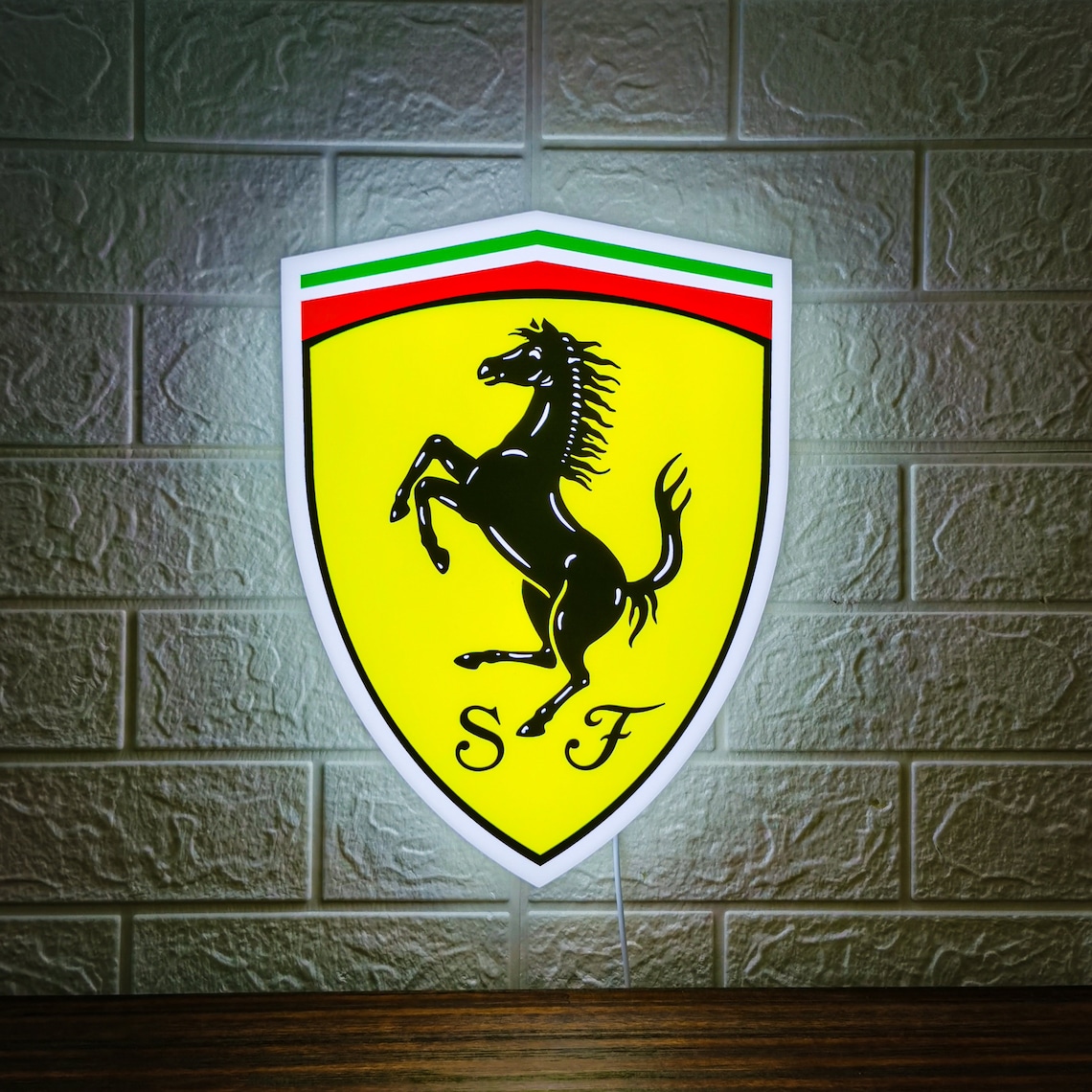 Ferrari Logo LED Sign Garage Sign and Garage Decor for Your - Etsy India