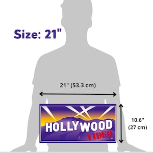 Hollywood Video Sign LED Lightbox: Dimmable USB Powered Man Cave Decor ...