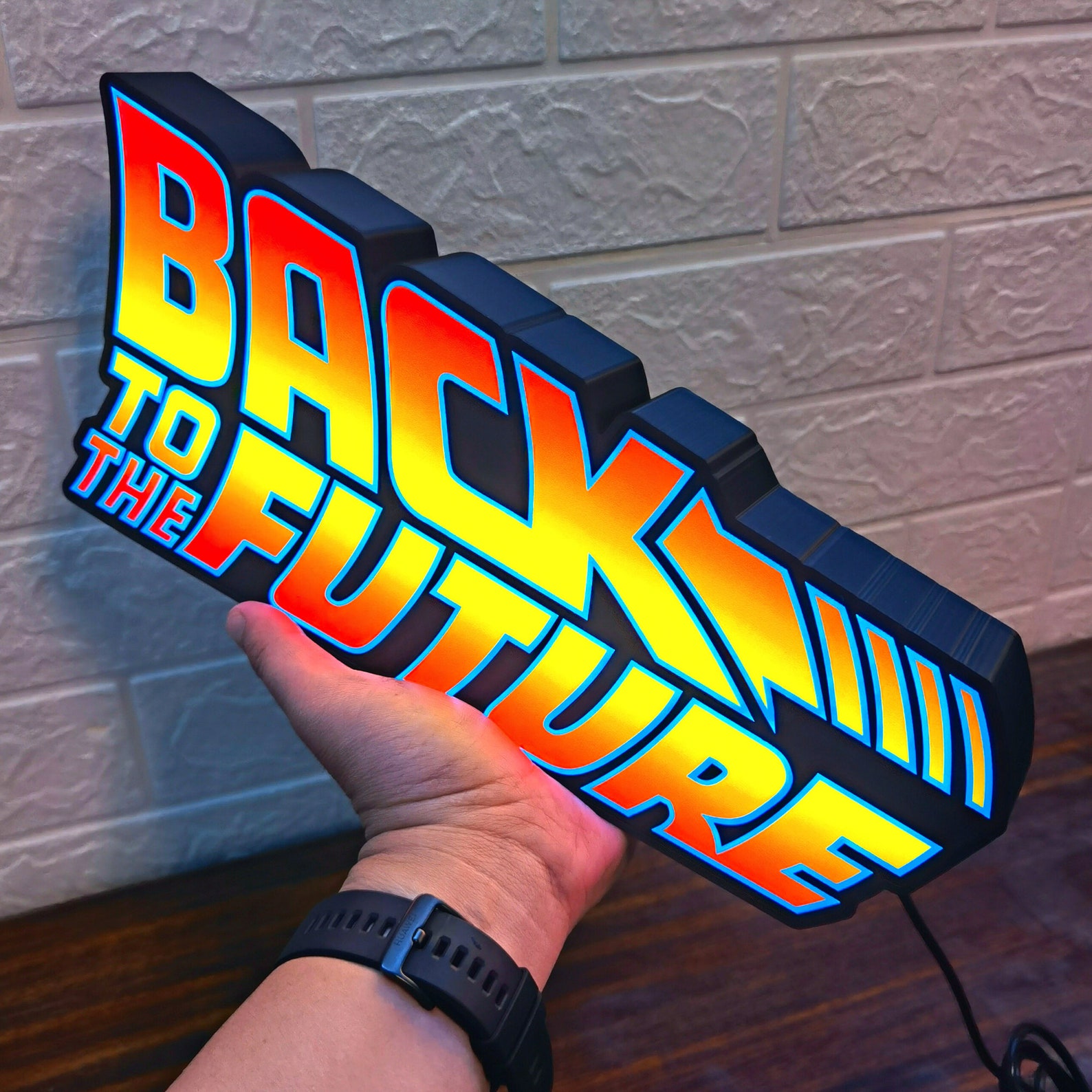Back to the Future BTTF Logo LED Lightbox Fully Dimmable & Powered by ...