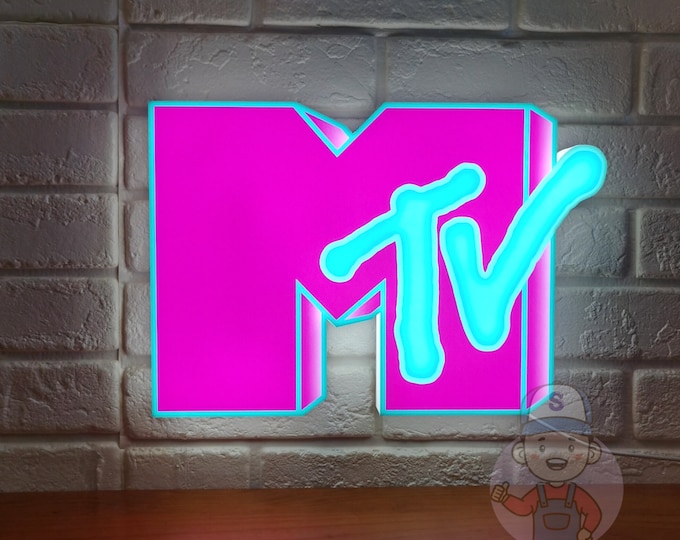 MTV Lighted Sign - Battery or AC Power Option - Etsy