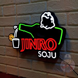 Jinro Soju Sign, Pub Beer Signs, Home Bar Party Decor, Basement Bar ...