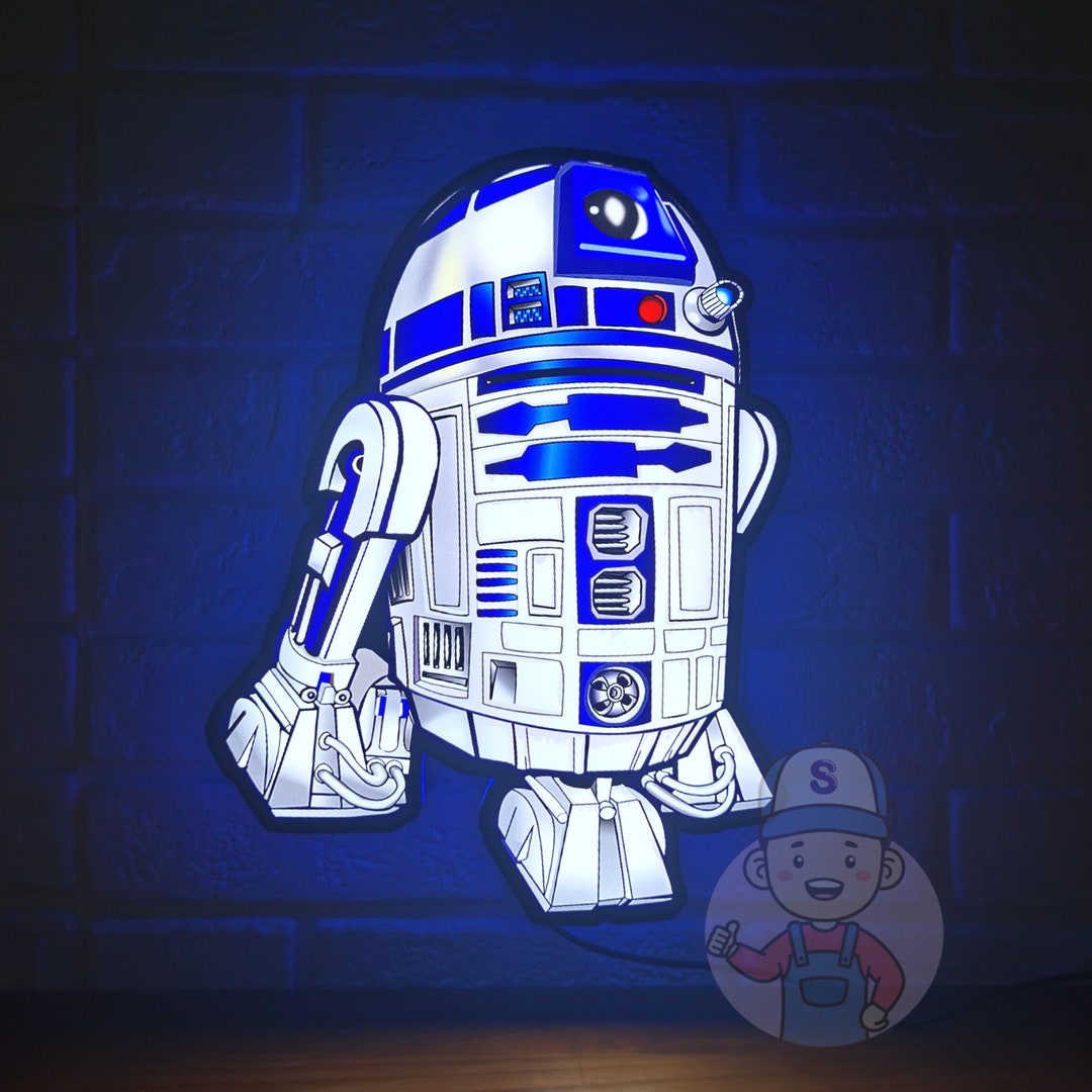 R2D2 Star Wars LED Lightbox: 3D Printed, Dimmable USB Powered - Etsy