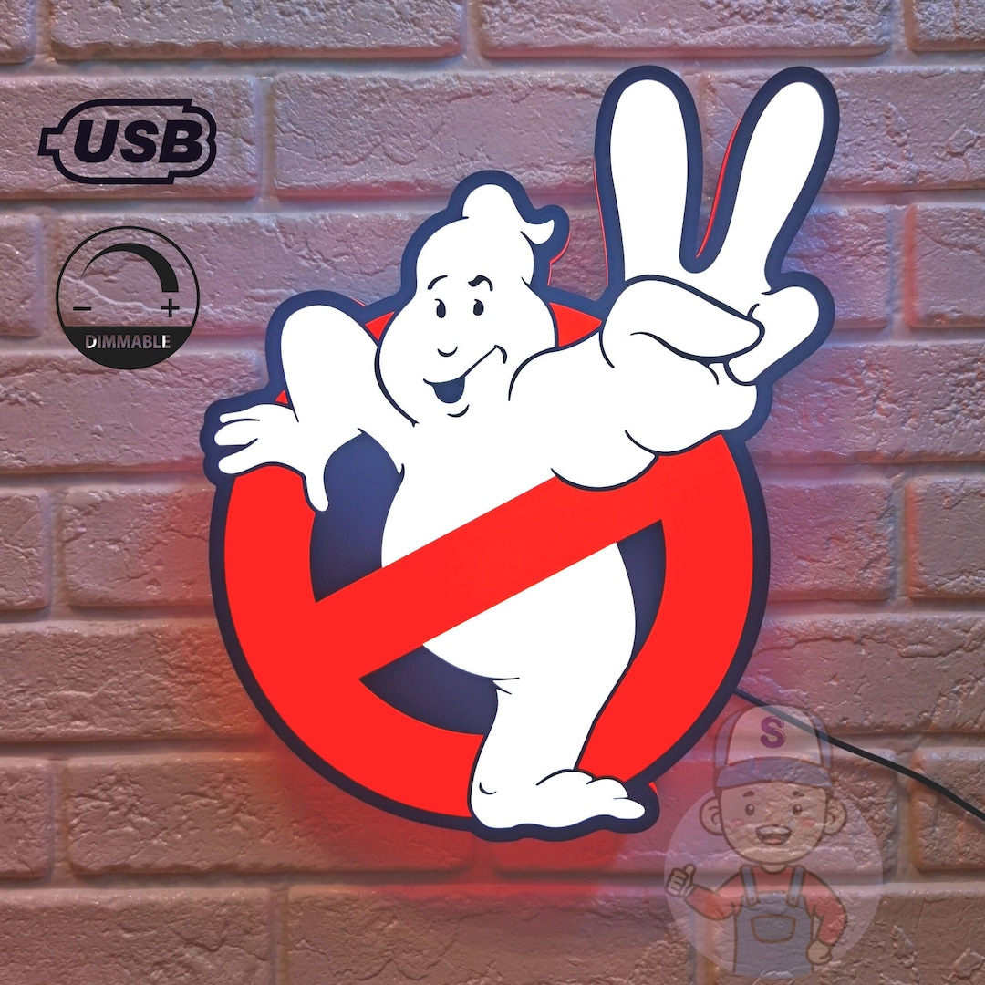 REAL Price | Ghostbusters 2 & Ghostbusters Logo Lightbox | USB Powered ...