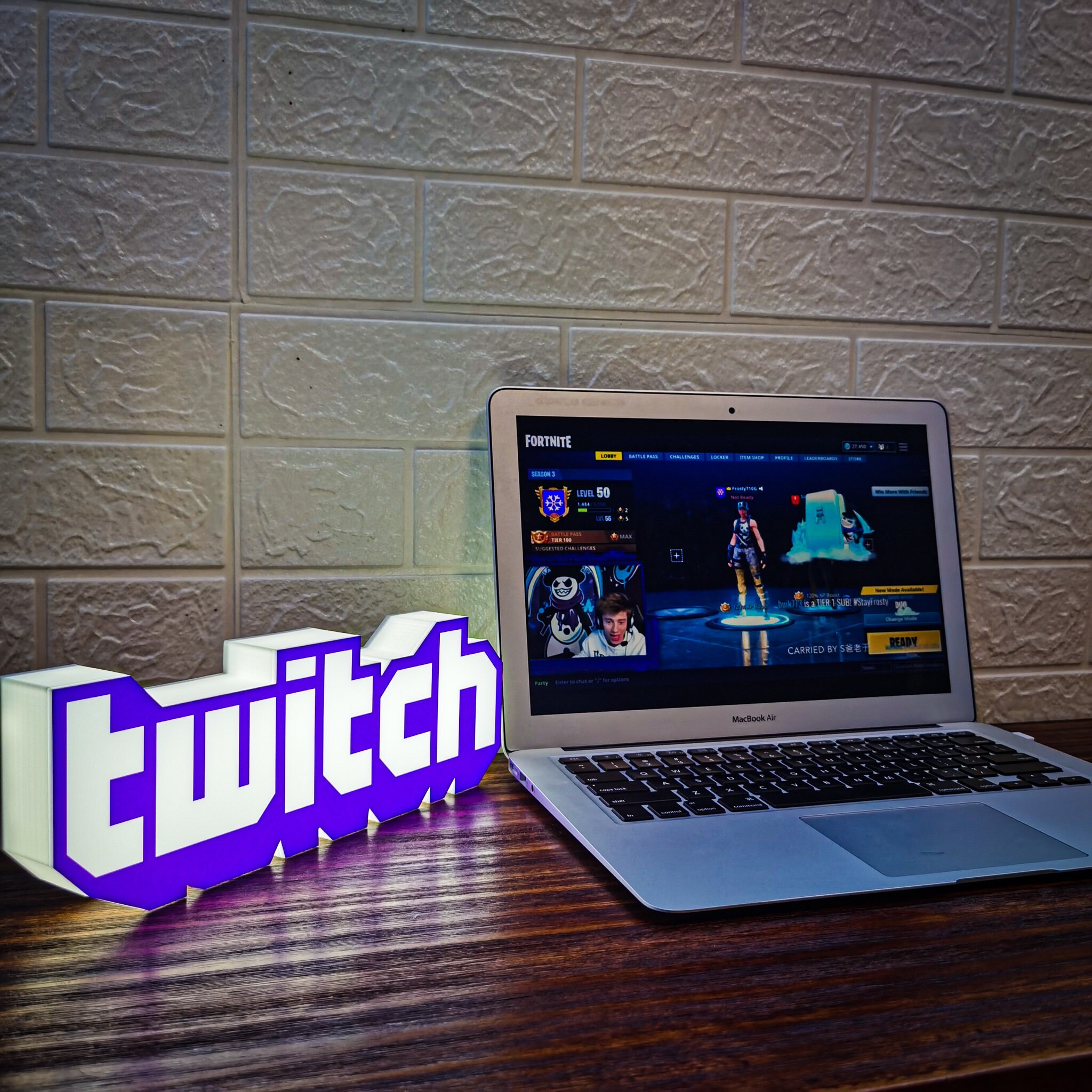 Twitch Logo LED Light Sign Powered by USB and Fully Dimmable | Etsy
