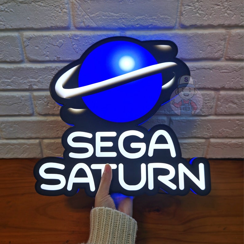 SEGA Saturn Sign for Gaming Room Decor 3D Printed LED - Etsy